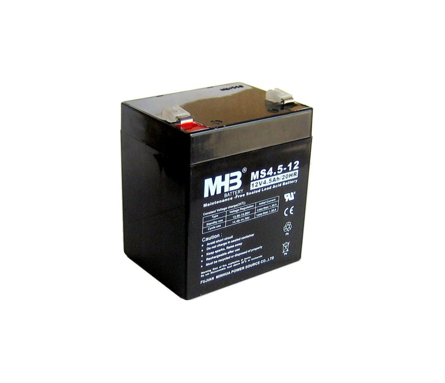 MHB • MS4.5-12 • Hermetized Pb battery MHB VRLA AGM 12V/4,5Ah