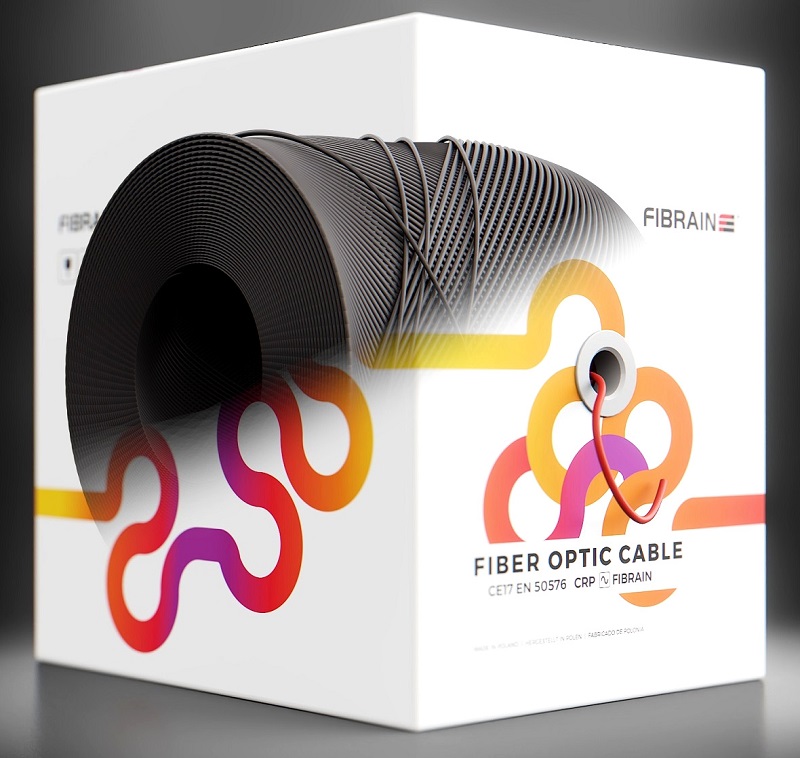 FIBRAIN • AERO-DR03-01-DB-0RBKRT • Optický DROP kabel 1-vlákno, 9/125 ...